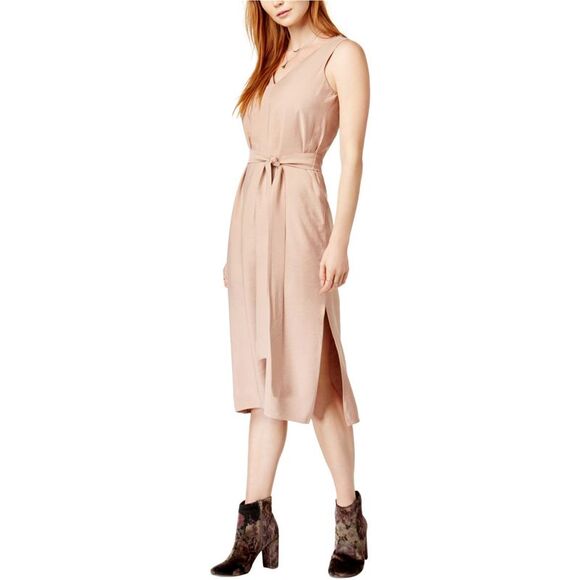 J.O.A. | Dresses | Joa Womens Tiewaist Aline Dress Beige Nwt | Poshmark